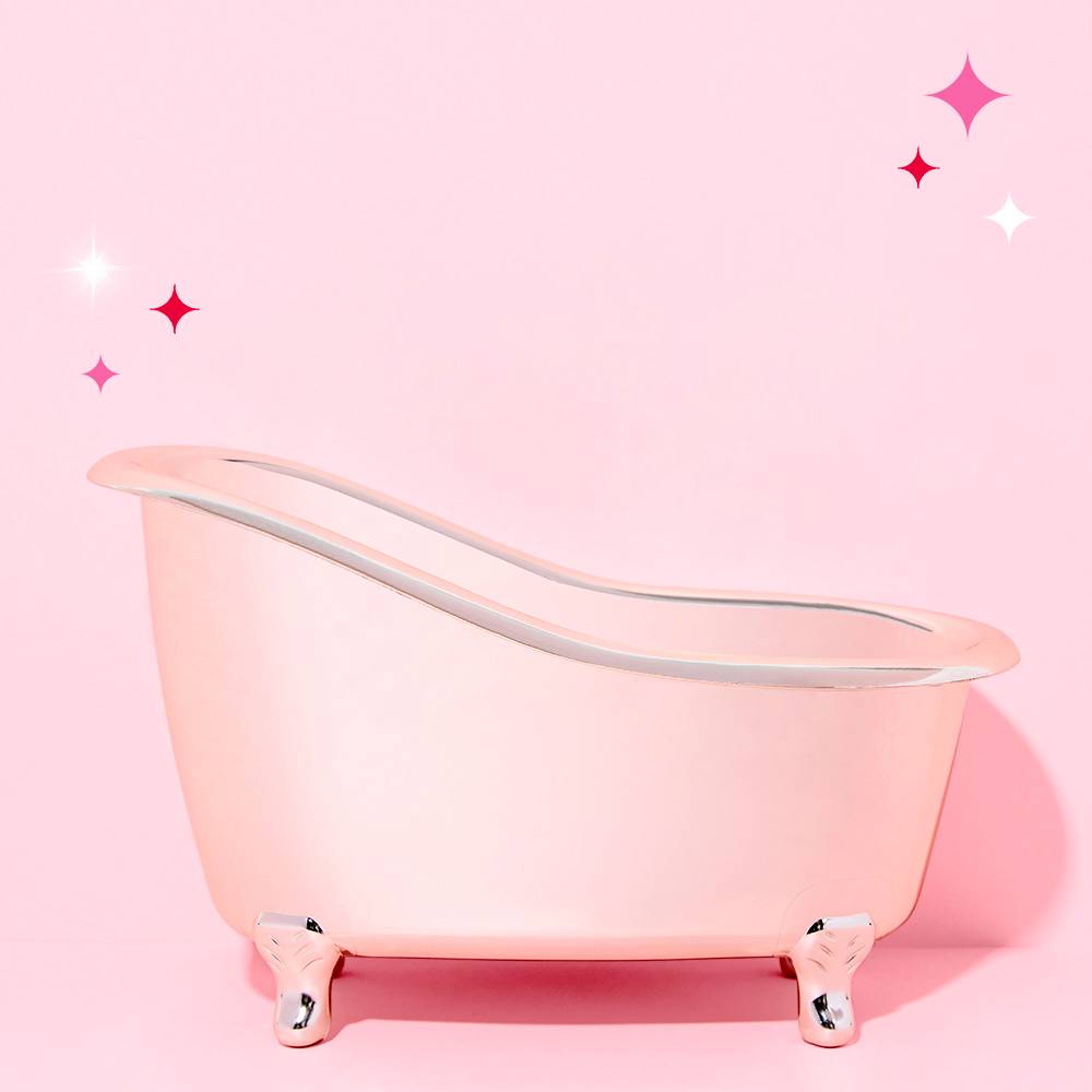 Grande baignoire rose dorée Boîte cadeau